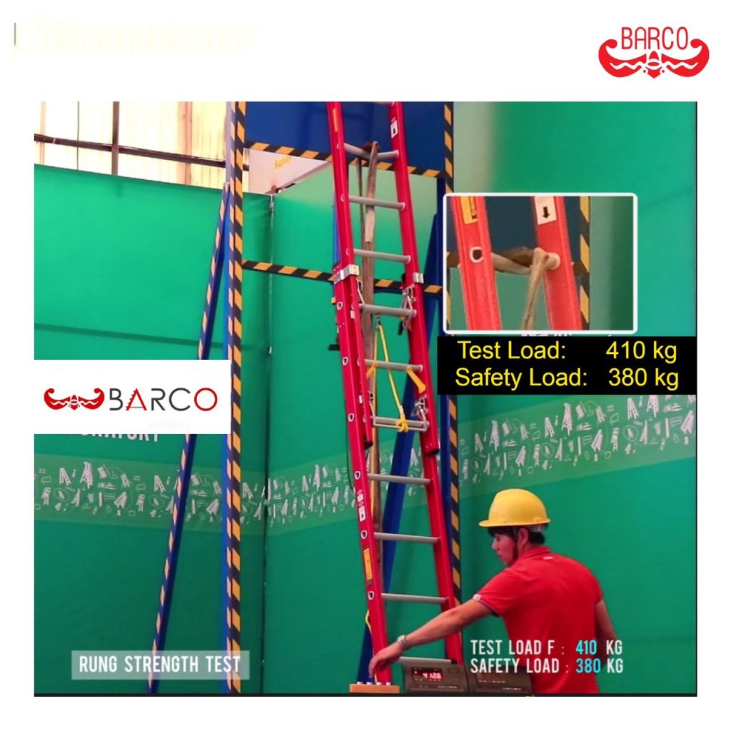 บันไดไฟเบอร์กลาสพาด2ตอนเลื่อน 16ฟุต LD-FBC216